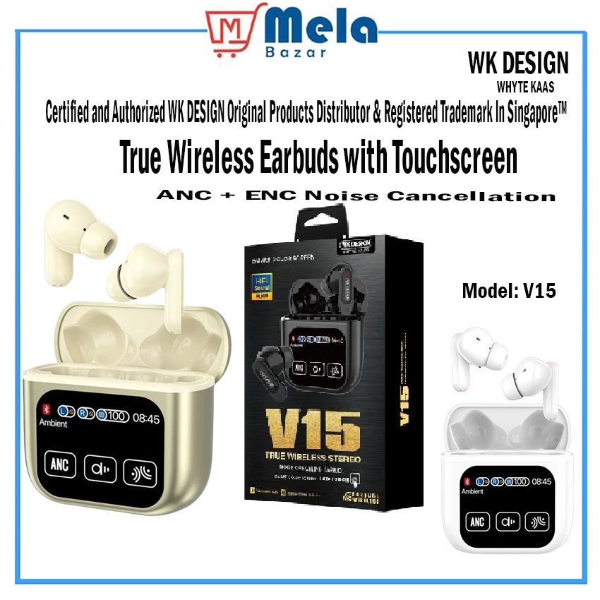 WK DESIGN V15 ANC + ENC Noise Cancellation True Wireless Earbuds with ...