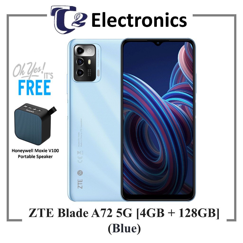 ZTE Blade A72 5G (4GB RAM + 128GB ROM) | FREE Honeywell Moxie V100 ...