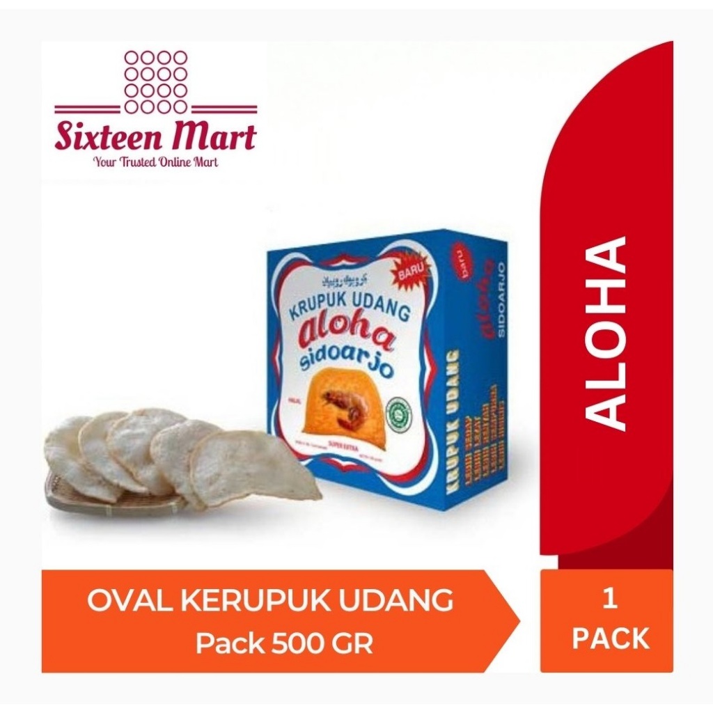 Kerupuk Aloha OVAL/STICK Krupuk Udang Superior Prawn Shrimp Cracker ...