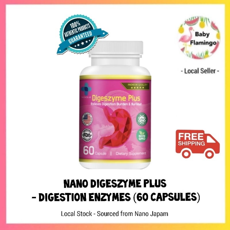 Nano Digeszyme Plus - 12 Powerful Digestive Enzymes - 60 Capsules ...