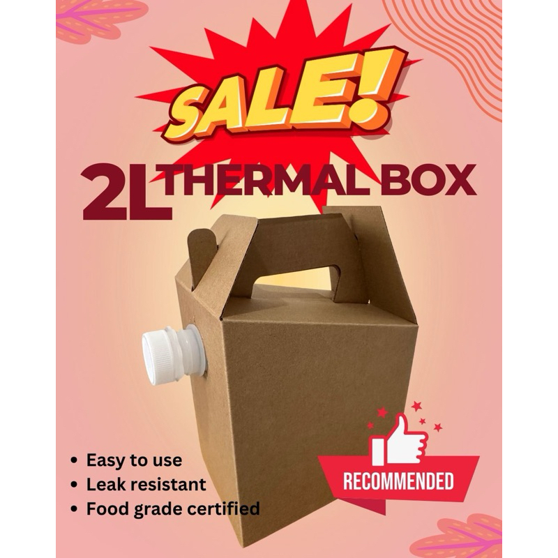 NEW PRODUCT 2 Litres Disposable Thermal Box for Hot Beverages Teh Tarik ...