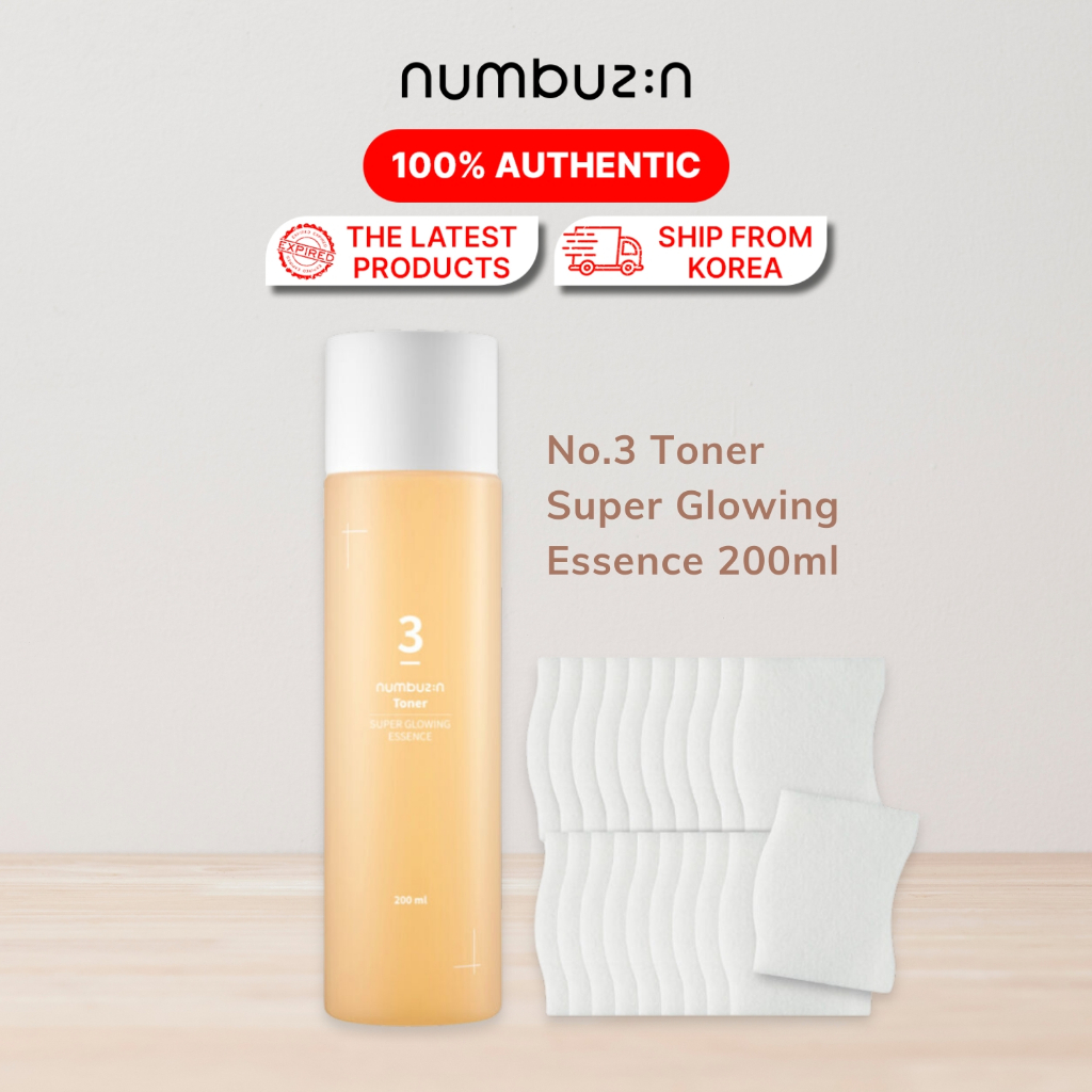 numbuzin No.3 Super Glowing Essence Toner | Hydrating Skincare for Glow | 200ml | Shopee Singapore