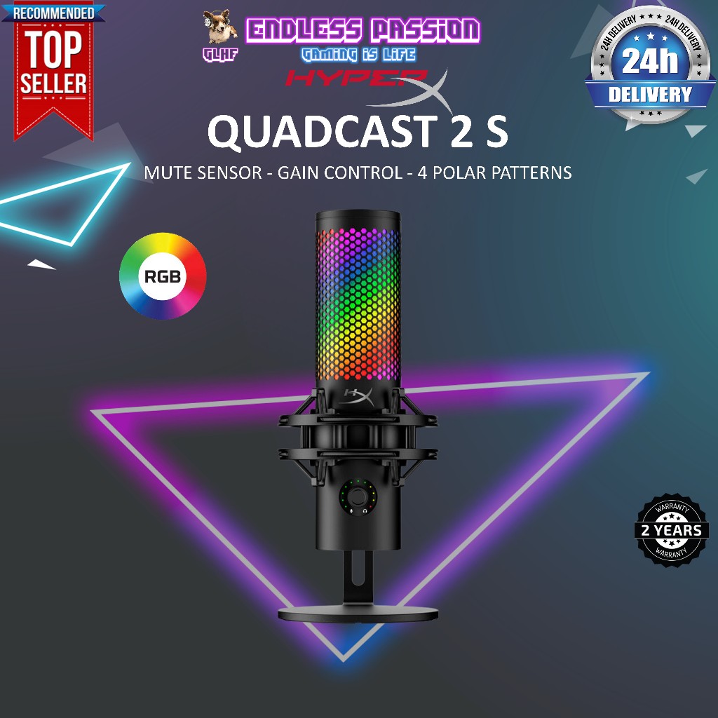 HyperX QuadCast 2 S - RGB USB Microphone | Shopee Singapore