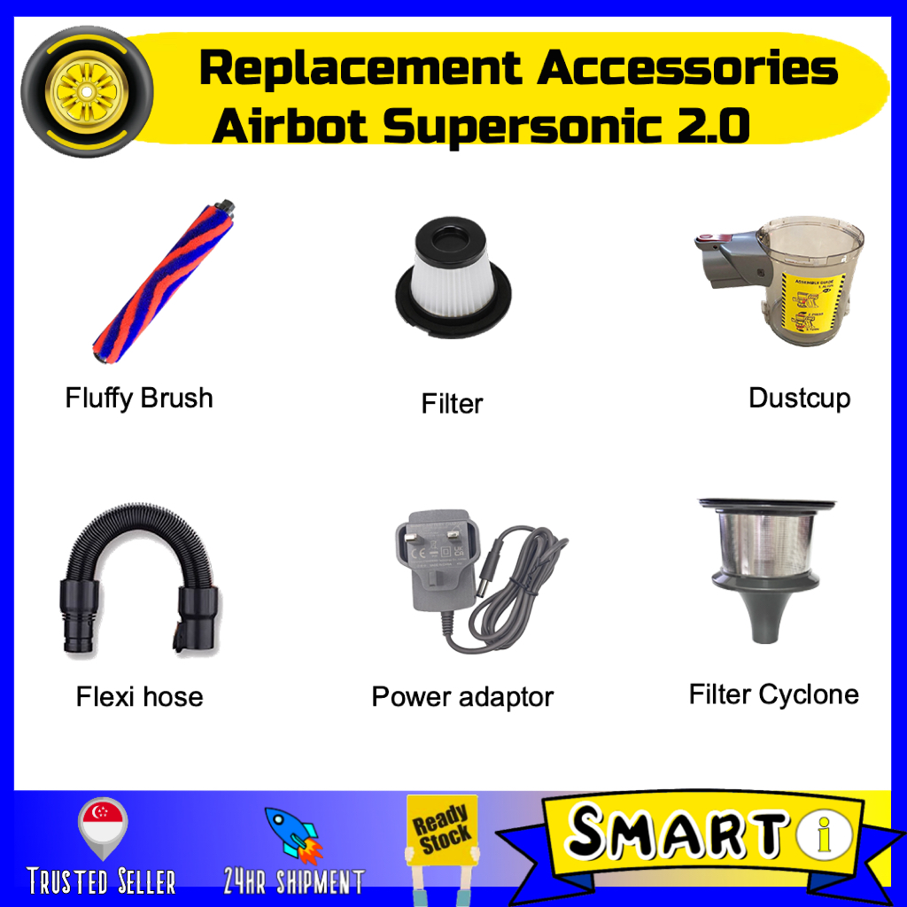 Airbot Supersonic 2.0/Filter/ Dustcup/Brush/Power adaptor/Filter ...