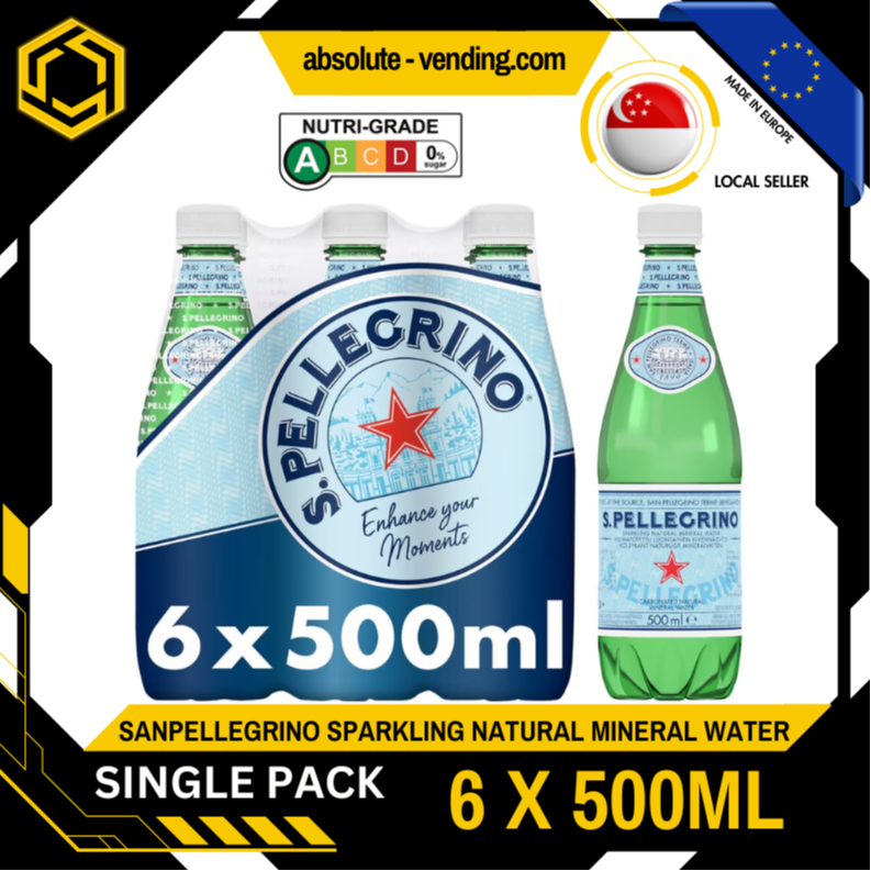 [SINGLE PACK] SAN PELLEGRINO Natural Sparkling Mineral Water 500ML X 6 (BOTTLE) | Shopee Singapore