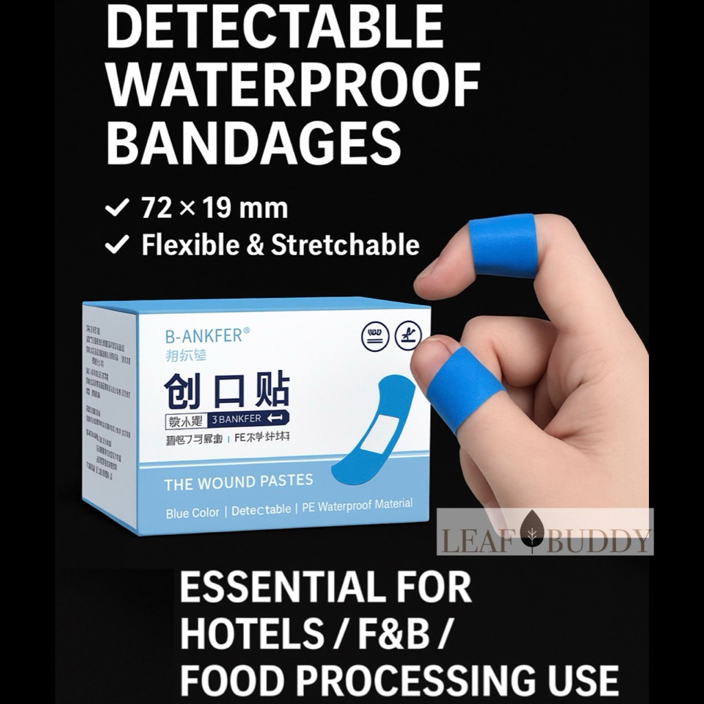 [SG SELLER] Waterproof Band Aid Blue Metal Detectable Bandage suitable ...