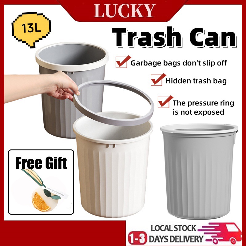 【SG Seller 🚚】13L Dustbin Round Rotate Dustbin Kitchen Trash Can Trash ...