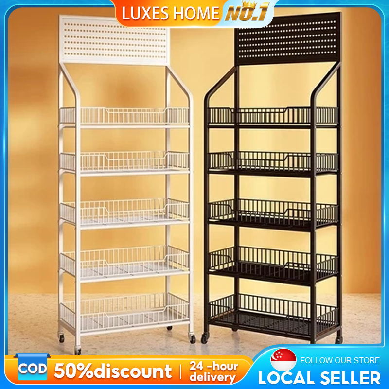 Mobile Snack Storage Rack Store Small Food And Beverage Display Rack ...