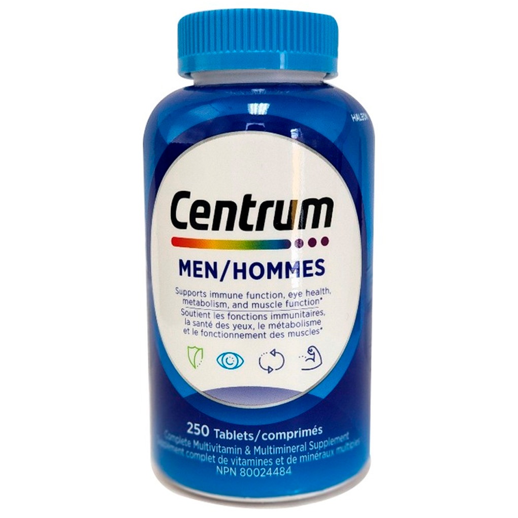 Centrum Men Multivitamin Tablets - 250 Count - Made in USA | Shopee ...