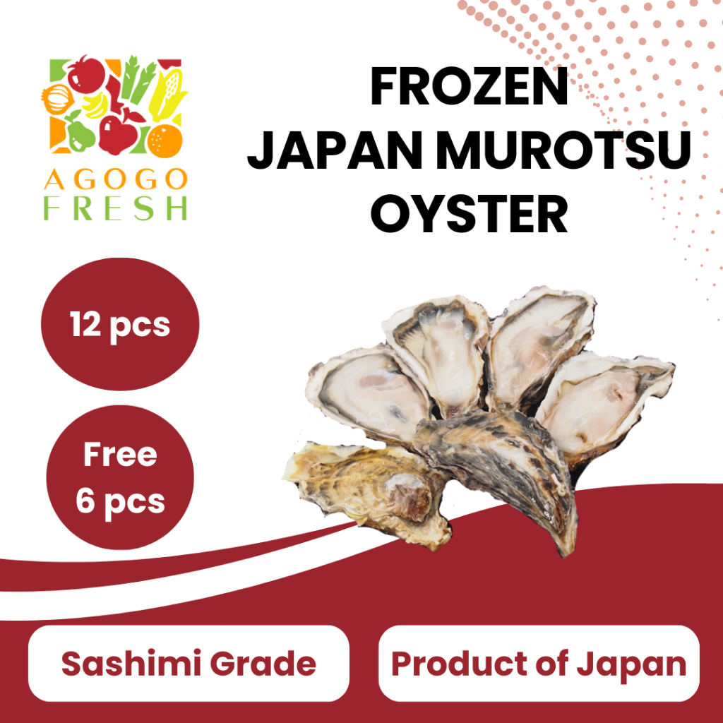 [Agogo Fresh - Frozen] Frozen Japan Murotsu Oyster (Sashimi Grade) 12 ...
