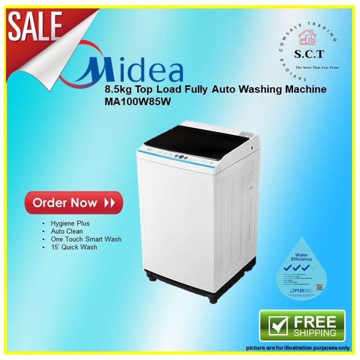 MIDEA MA100W85 - 8.5kg Top Load Fully Auto Washing Machine - gray ...