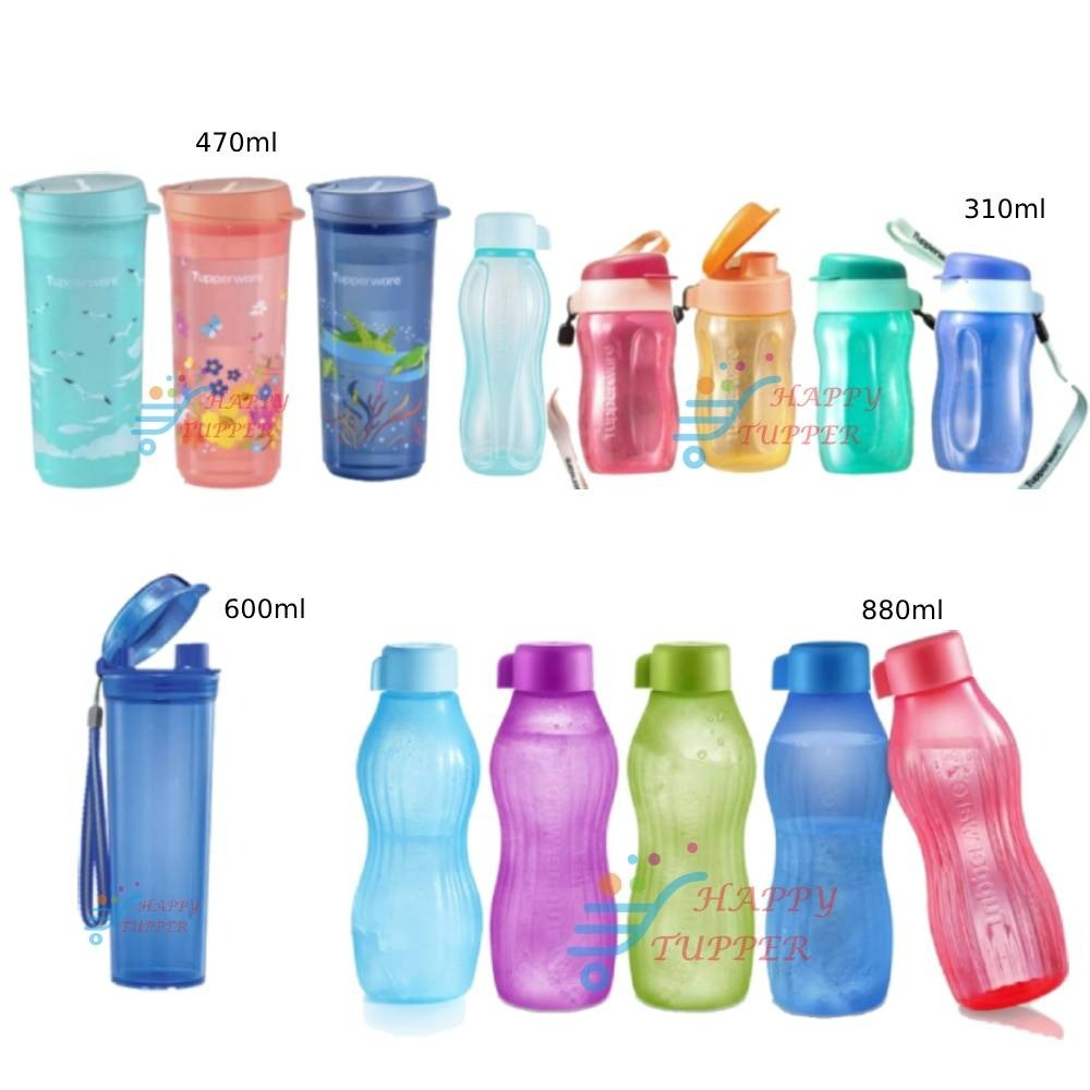 100% Authentic Tupperware Eco Water Bottle ★ BPA Free ★ Slim 310ml ★ Slim 500ml ★ XtremAqua ...