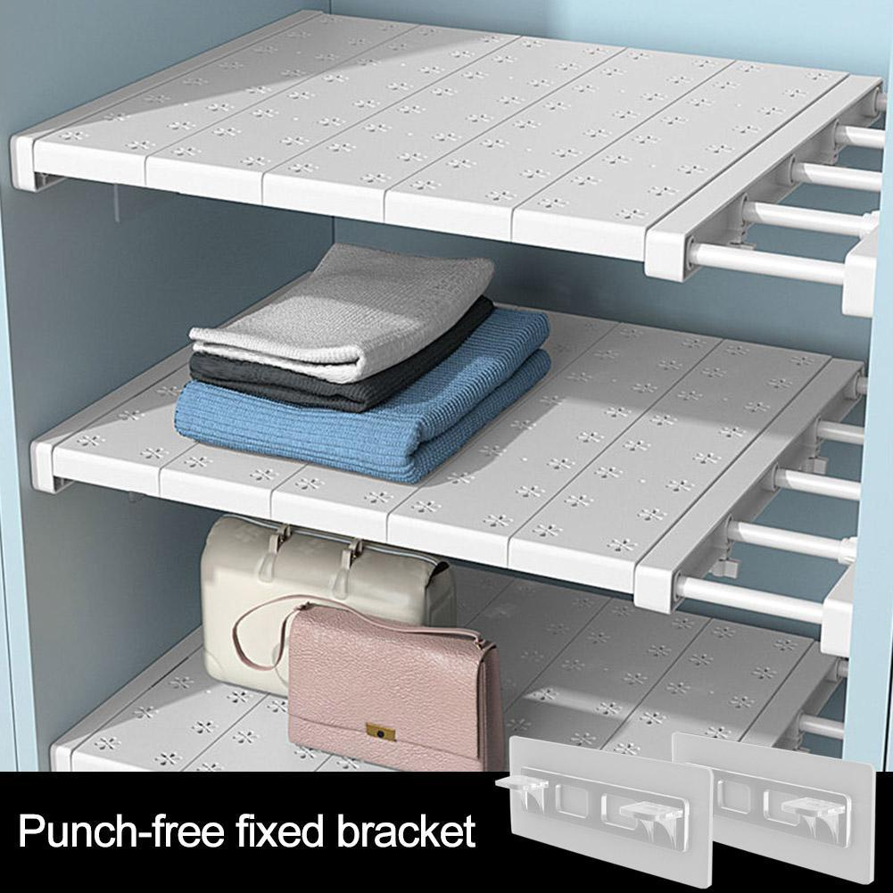 【SG Stock】adjustable closet organizer wardrobe divider cabinet divider ...