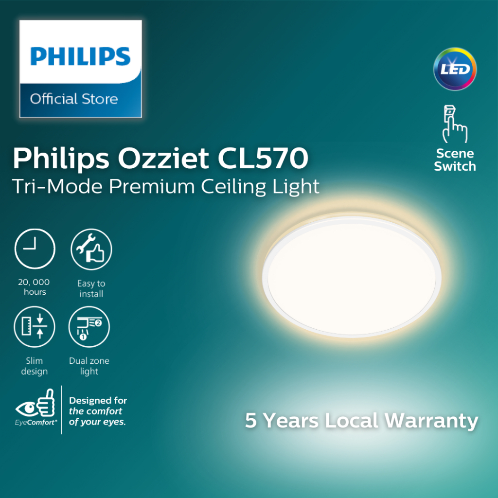 Philips Ozziet LED Tri-mode Ceiling Light 3 different modes and ...