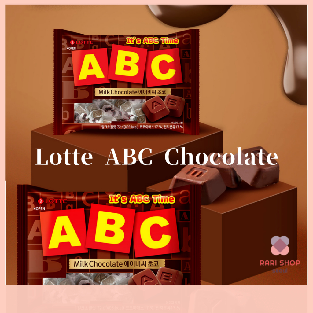 [Lotte] ABC Milk Chocolate (72G/187g) Korean Chocolate Snacks | Shopee ...