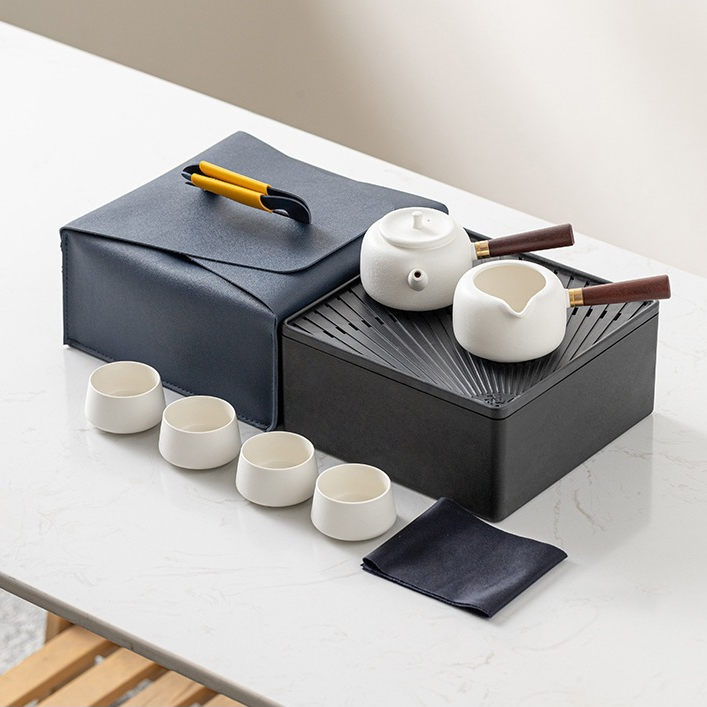 [Ready Stock SG] Black Modern Zen Teapot 8 pcs Set Portable Bag Tea ...