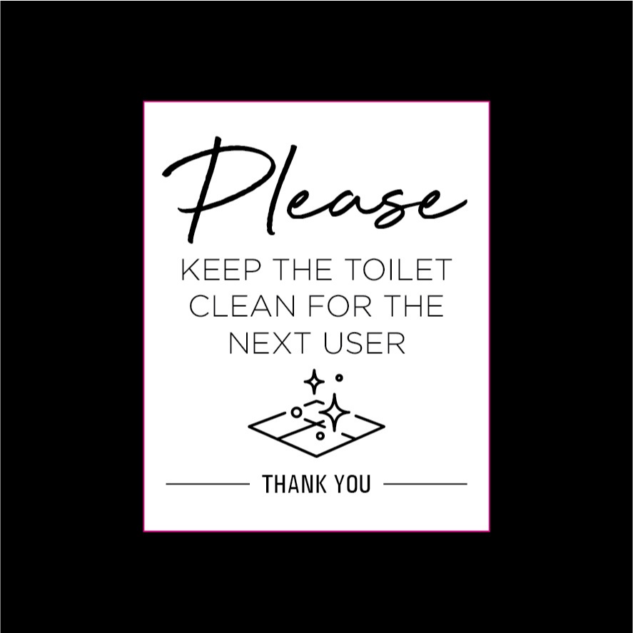 TOILET SIGN/SIGNAGE | RESTROOM SIGN, WASHROOM SIGN, HYGIENE SIGN ...