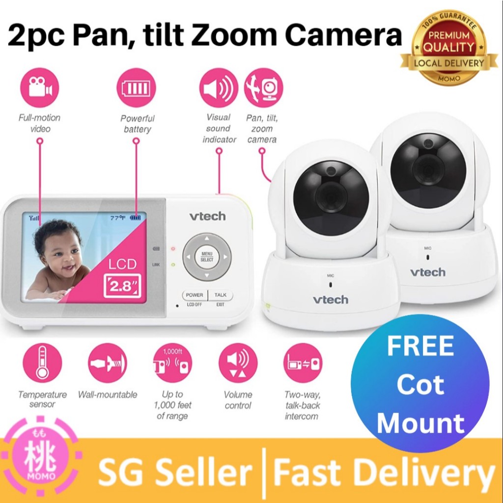 VTech Video Baby Monitor with 19Hour Battery Life 1000ft Long Range ...