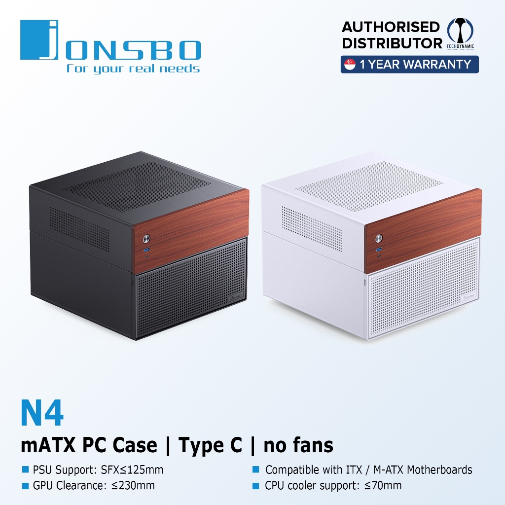 JONSBO N4 Micro-ATX NAS PC Case - Black & White | Shopee Singapore