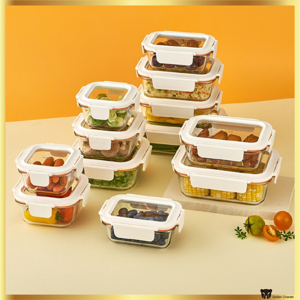 LocknLock The Cube Heat-Resistant Glass Airtight Container | Shopee ...