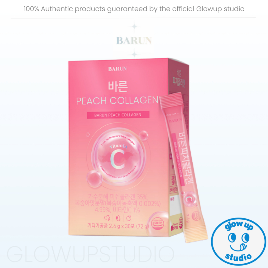 BARUN Made In Korea Peach Flavor Collagen Fish Collagen Peptides (1 Box ...