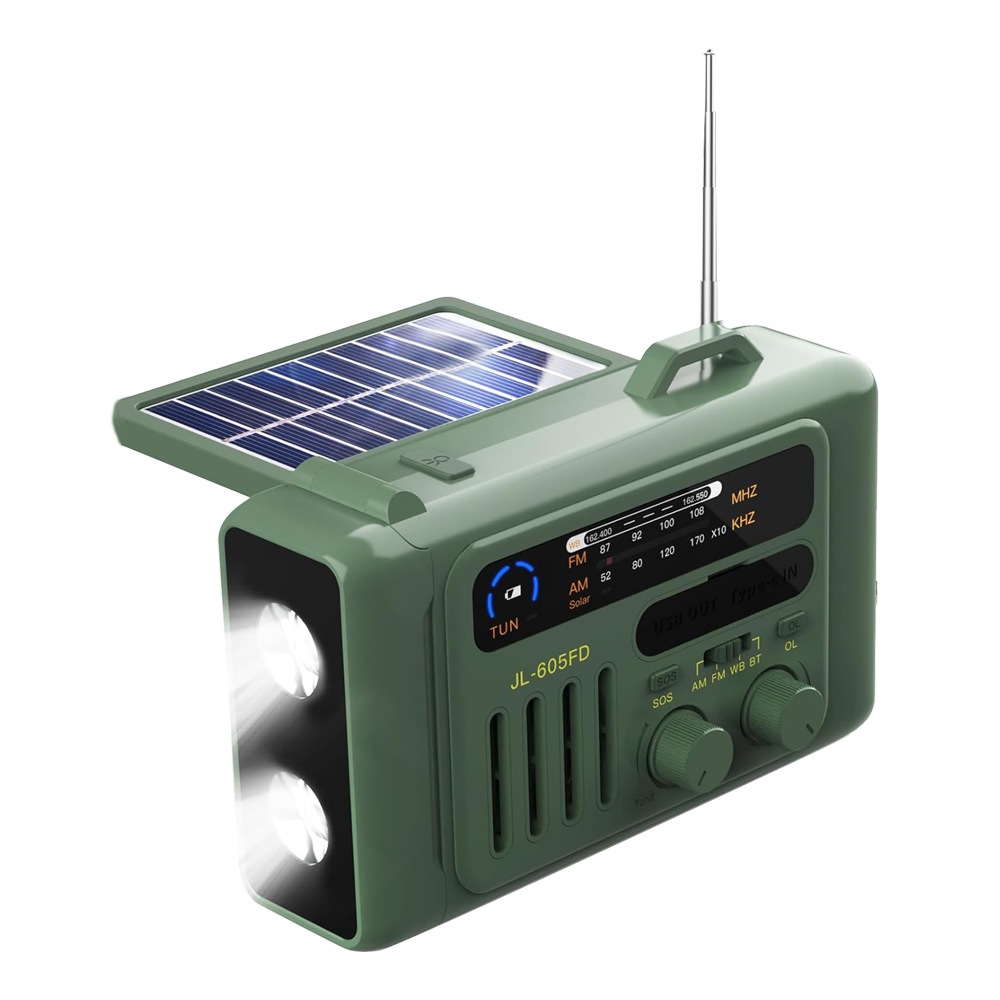 Middix Multifunctional Portable Emergency Radio Solar Power Bluetooth ...