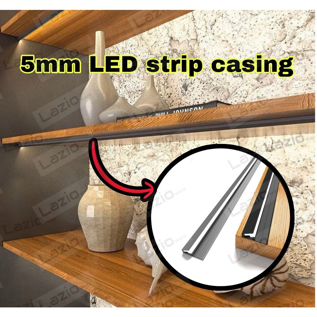 5mm LED strip light aluminium channel /profile track rail casing ...
