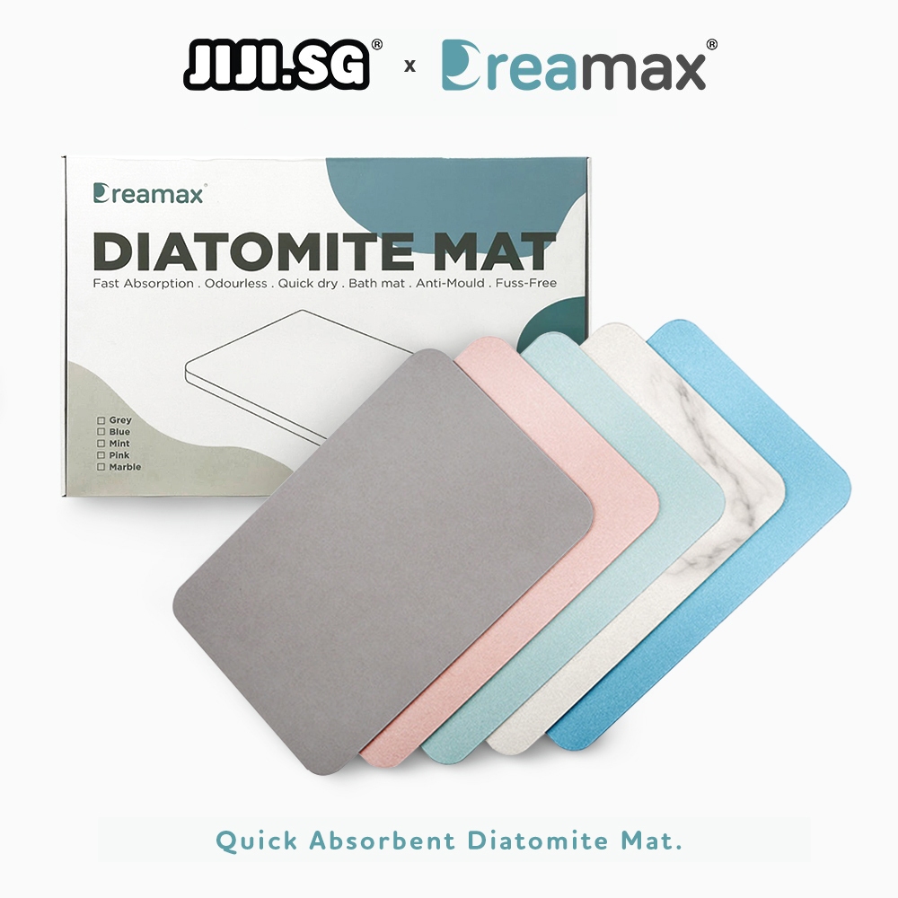 (JIJI.SG x DREAMAX) DIATOMITE Absorbent Mats - Highly absorbent bath ...
