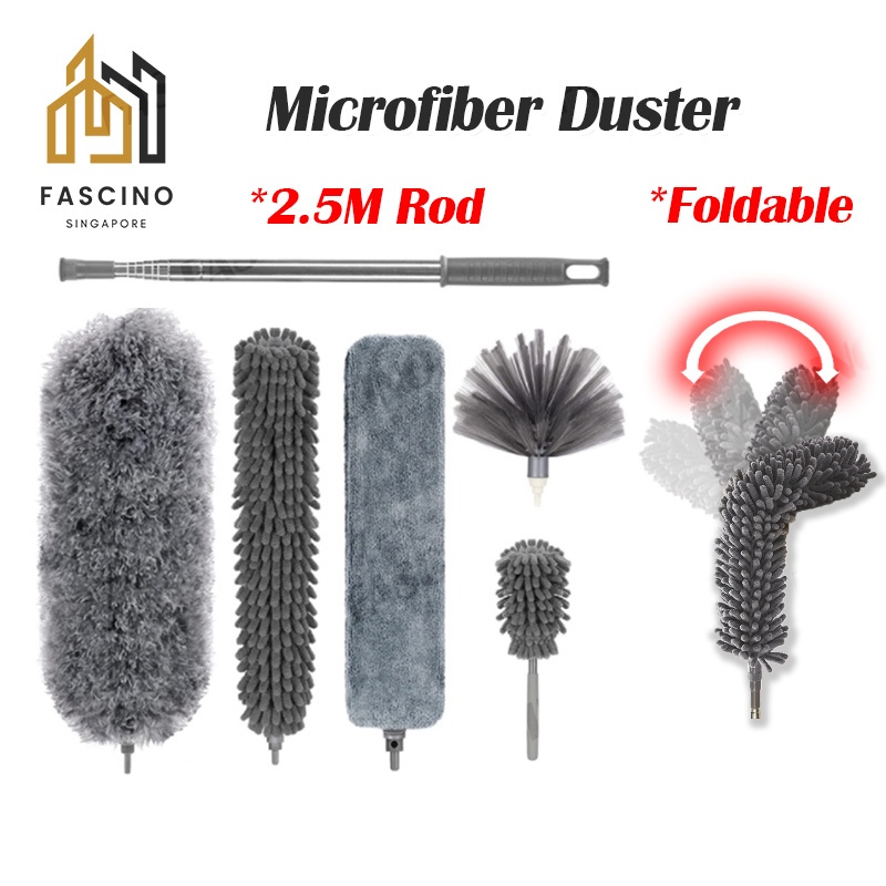【SG】9Pcs Extendable Microfiber Duster Cleaning Dusters Different Home ...