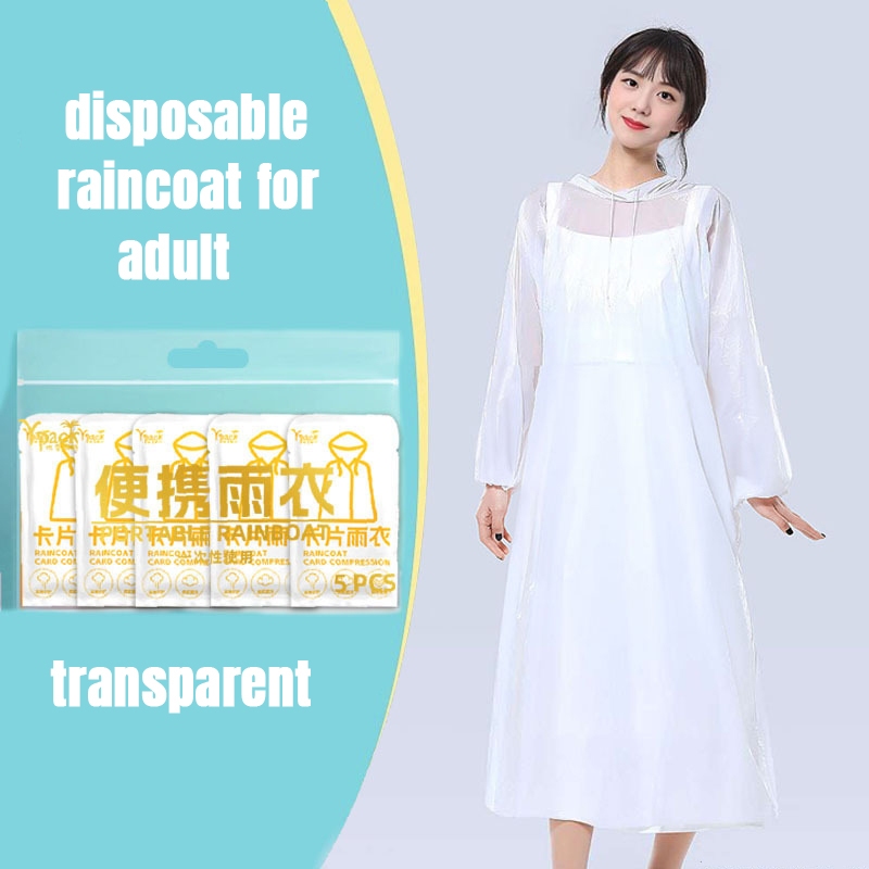 🇸🇬SG Disposable Raincoat For Adult and Kids Portable Raincoat Pocket ...