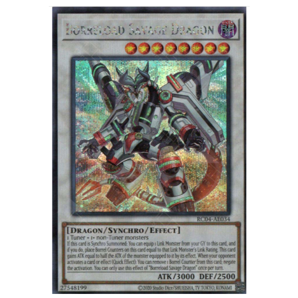 Yugioh Asian English Card Game RC04-AE034 Borreload Savage Dragon (SER) | Shopee Singapore