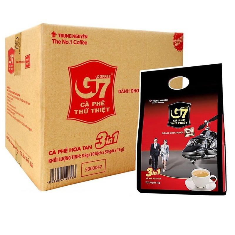 G7-50 Pack Box] Trung Nguyen G7 3in1 Milk Coffee (800g/pack - Box of 10 packs) | Shopee Singapore