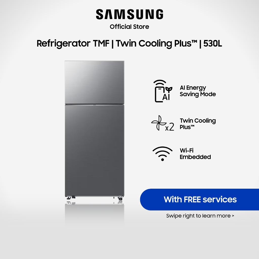 Samsung RT53DG7A6CS9SS TMF Twin Cooling Plus™ Refrigerator, 530L ...