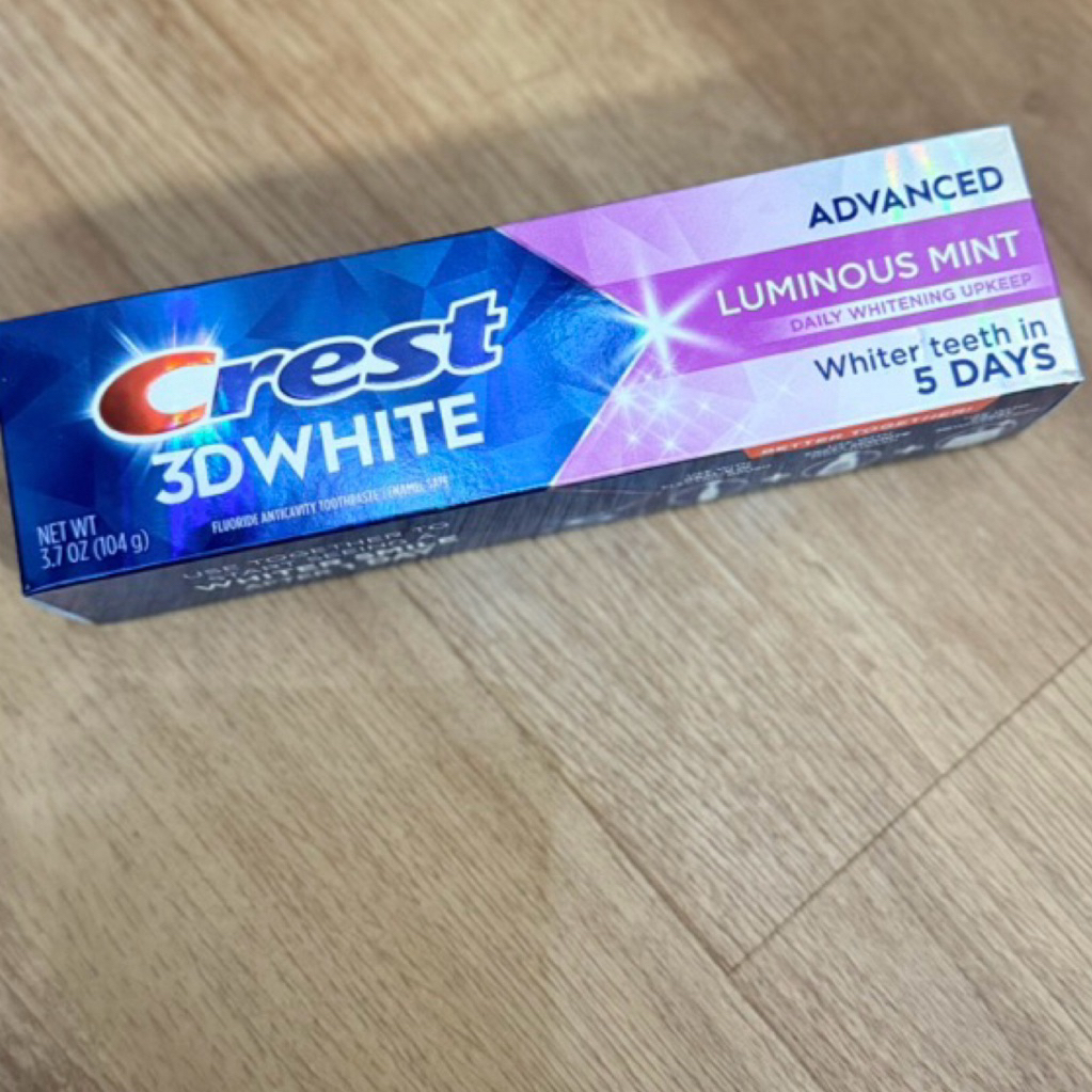 Crest 3D White Advanced Luminous Mint Whitening Toothpaste Daily ...