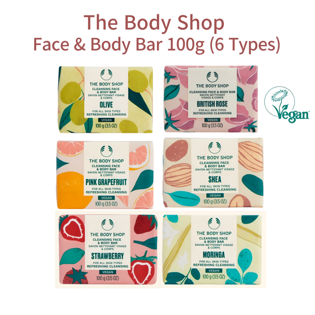 The Body Shop Cleansing Face & Body Bar 100g (6 types) | Shopee Singapore