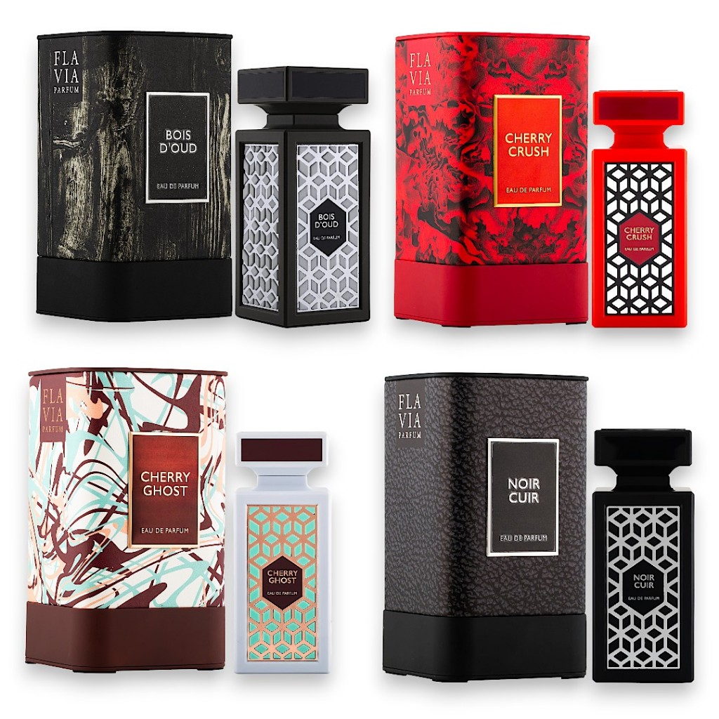 FLAVIA MARBLE SERIES FOR UNISEX, 90ML- BOIS D'OUD, NOIR CUIR, CHERRY ...