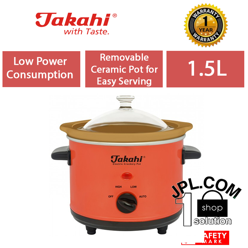 Takahi Electric Crockery Pot, (1.5/3.0/5.0-Litre) Heat-Resistant ...