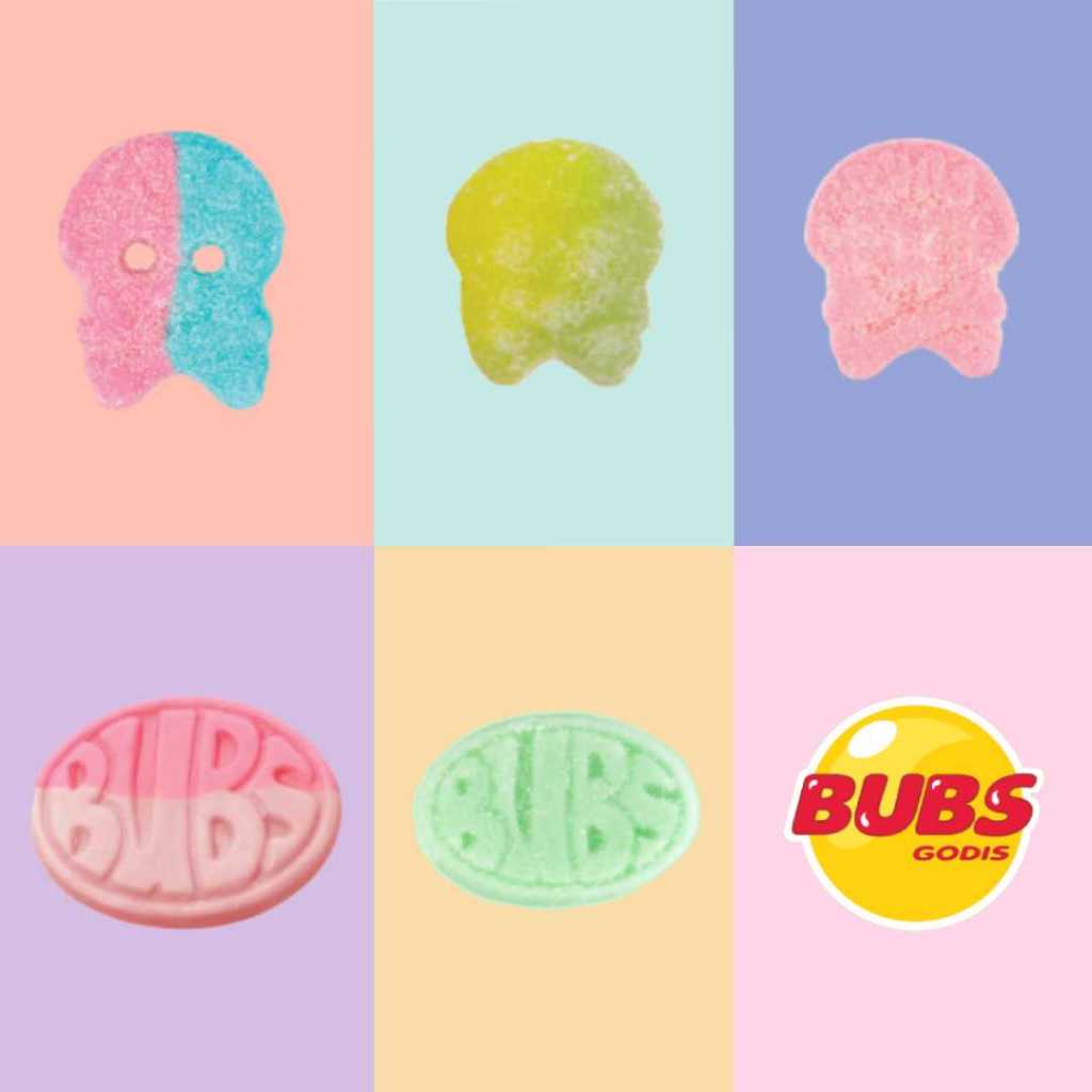 Bubs Swedish Candy TikTok Gummy Mix 200g - Dizzy Skull, Raspberry ...