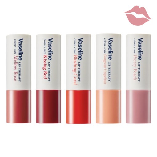 Vaseline Lipstick Lip Balm Therapy Colour + Care (5 Colors) | Shopee ...