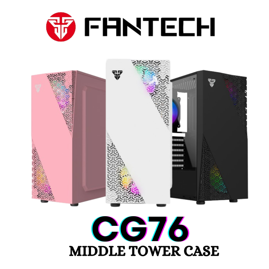 💯FANTECH CG76/CG75/CG74 MIDDLE TOWER CASE / PC CASE / PC CASING PINK ...