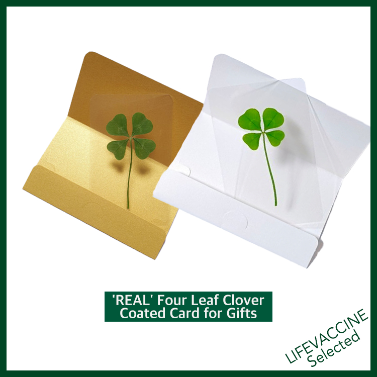'REAL' 4 Four Leaf Clover Coated Card Set for Gifts | For gifts, Thank ...