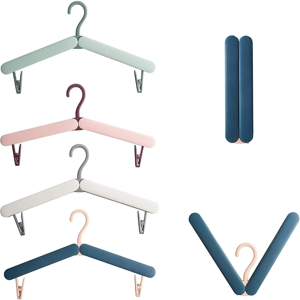 SG STOCK Foldable Travel Hanger Multifunction Clothes Clips Portable ...