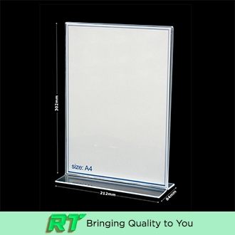 Minimalist Inverted T-Shape A4 Acrylic Stand for Signs, Photos, Home ...