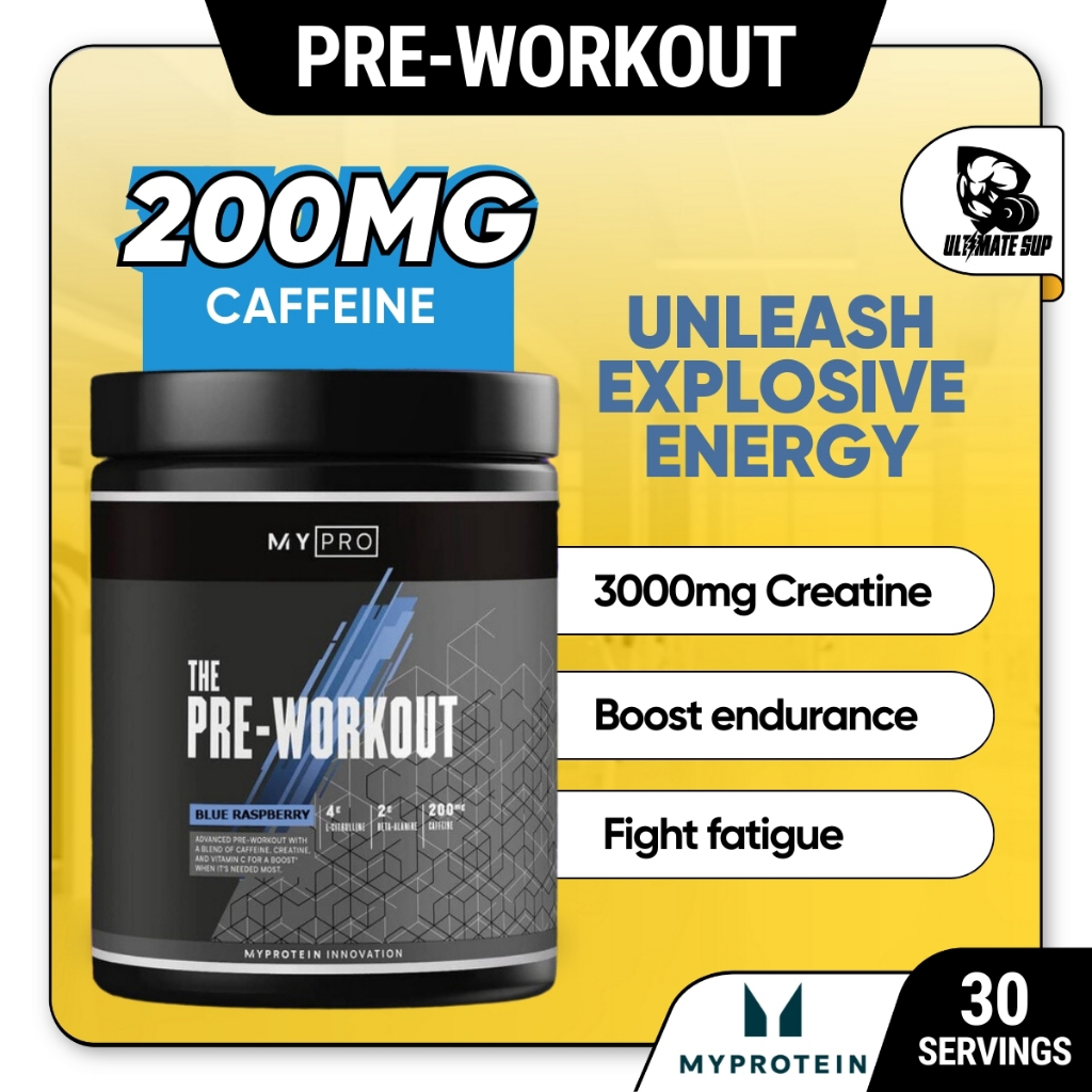 Myprotein THE Pre Workout, 200mg of Caffeine, Creatine, Vitamin B6 ...