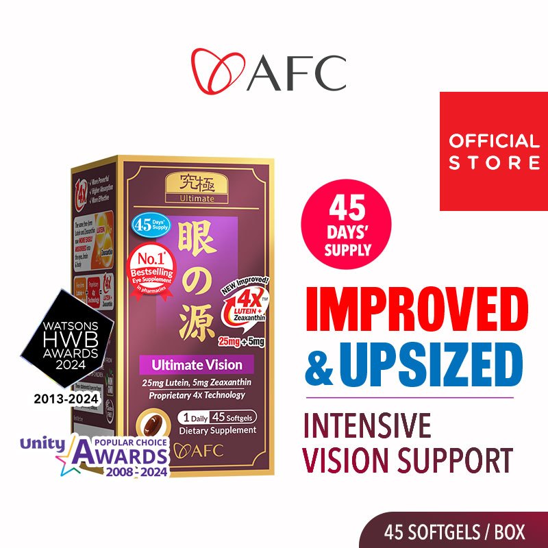 [NEW] AFC Ultimate Vision 4X Free Form Lutein 4X Eye Supplement for ...
