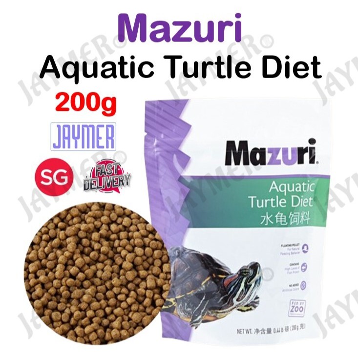 [SG STOCK] Mazuri Aquatic Turtle Diet Floating Pellet 200g High Protein ...