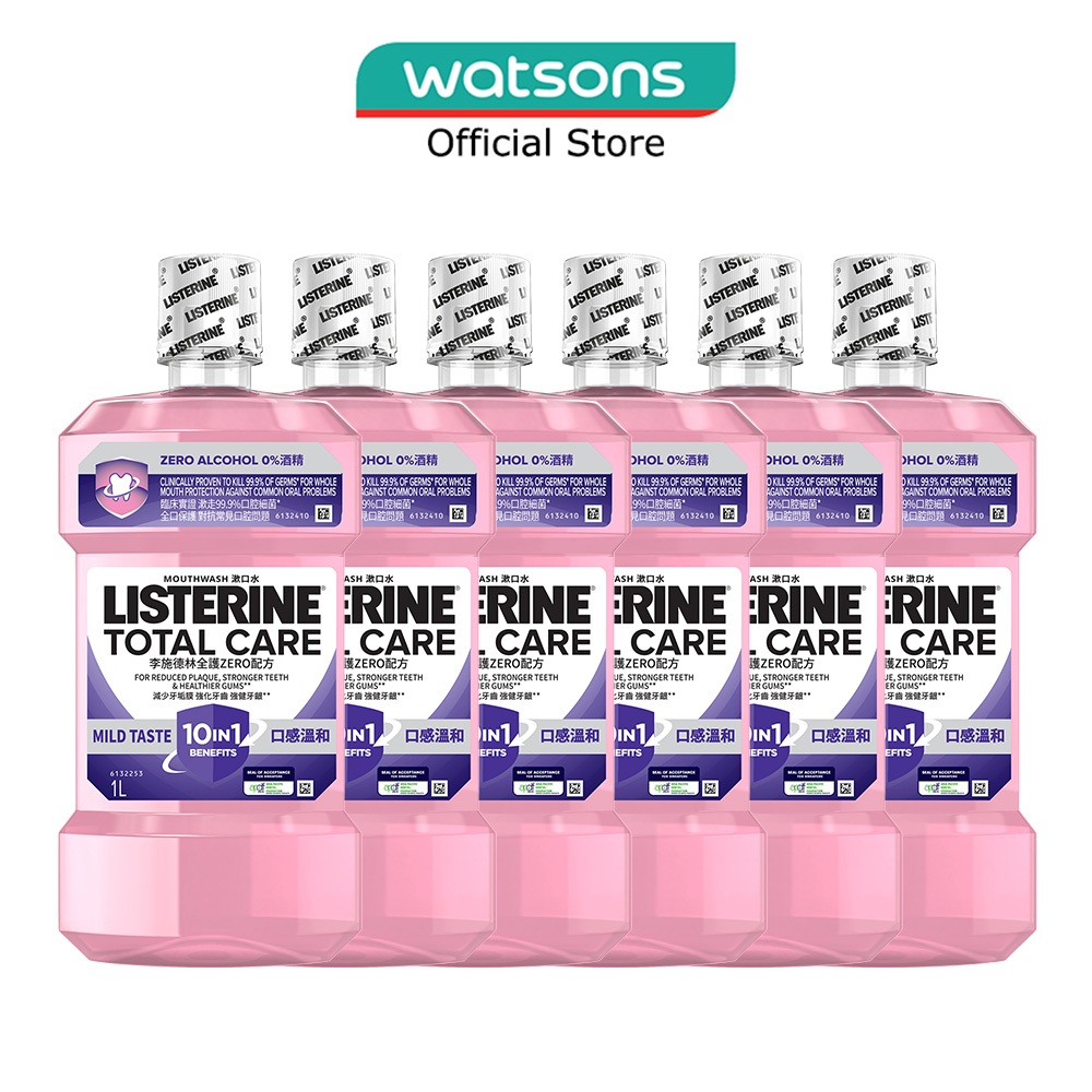 LISTERINE Total Care Zero Less Intense Mouthwash With 10-In-1 Benefits ...