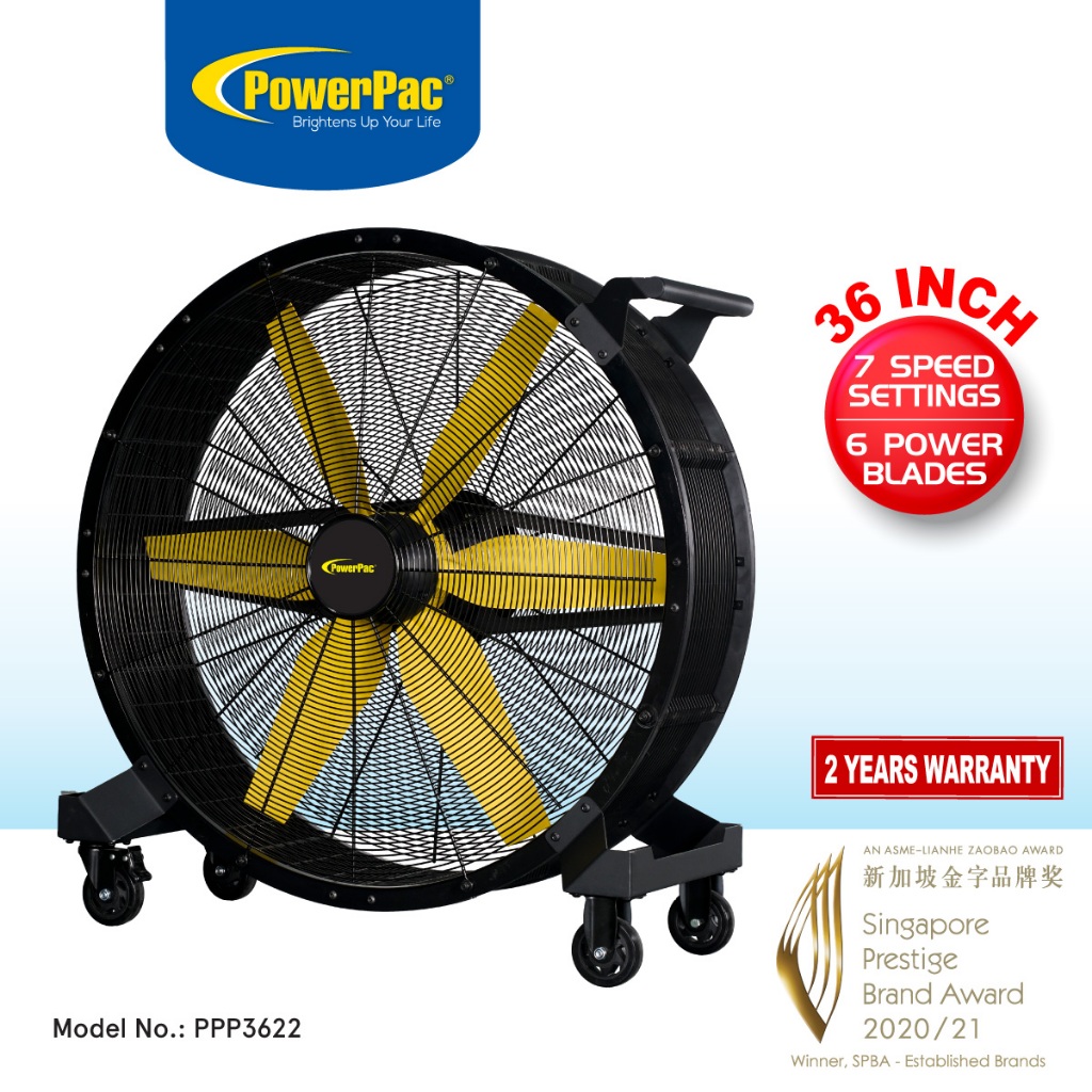 PowerPac Big fan with 7 Speed, Industrial Fan, Power Fan Air Circulator ...