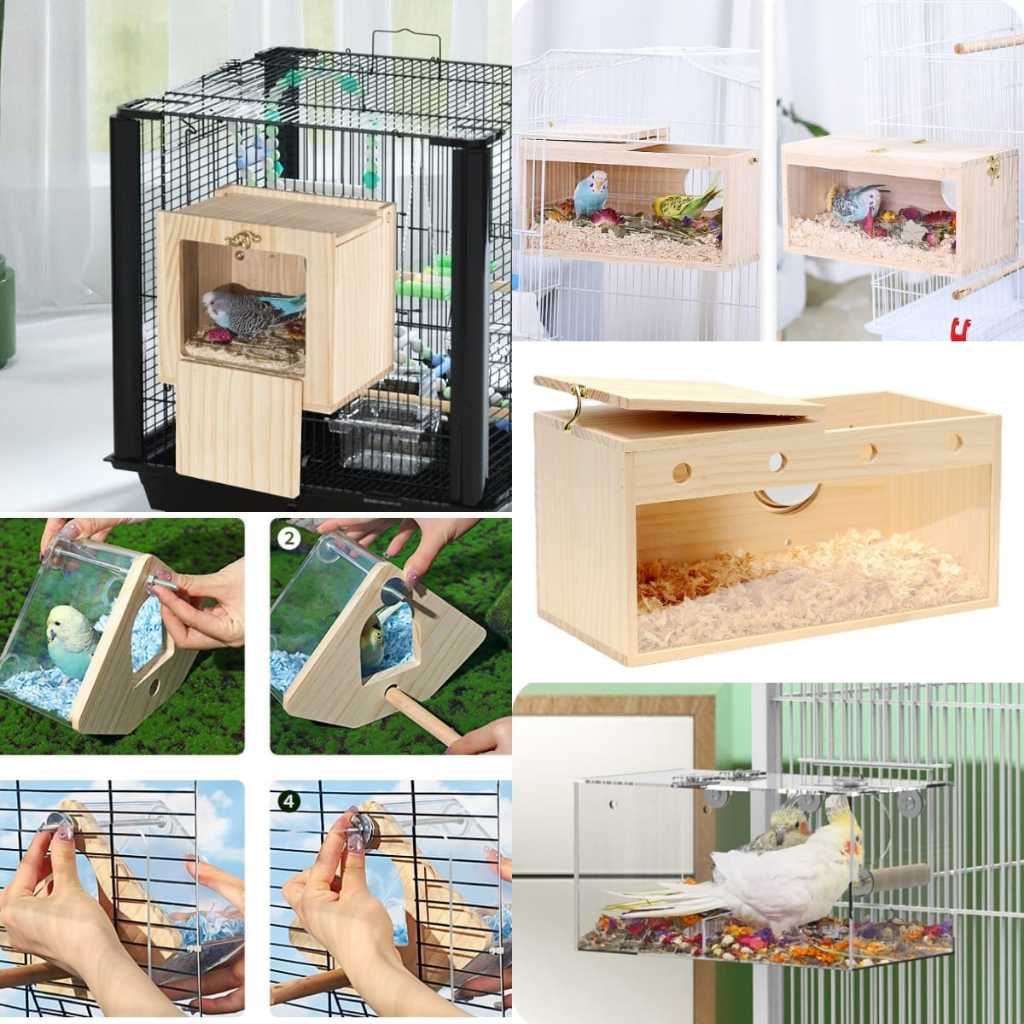 Transparent Parrot Breeding Box | Hanging Bird's Nest | Bird's House ...