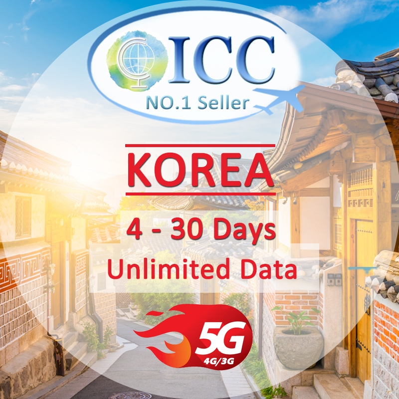 ICC_Korea Sim Card 4-30 Days Unlimited Data SIM(SK Telecom)/South Korea SIM card | Shopee Singapore